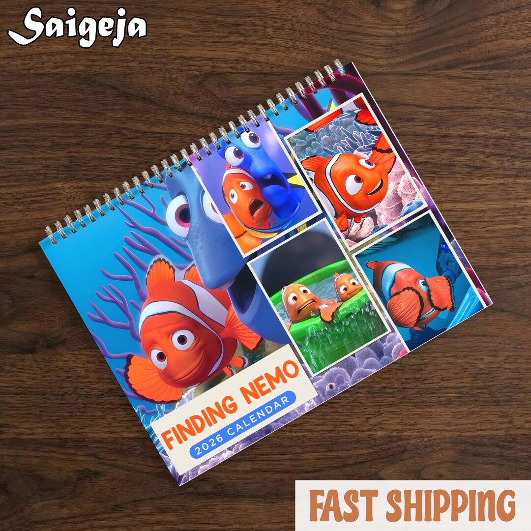Finding Nemo 2026 Wall Calendar - Disney Decor - Kid Room Decor - Etsy UK