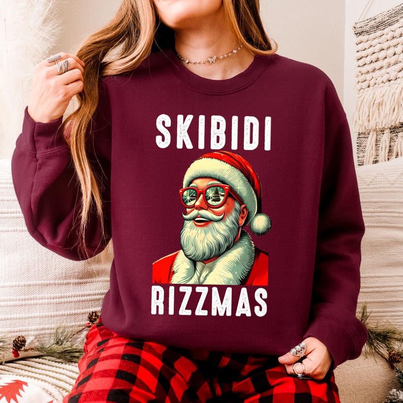 Skibidi Rizzmas Png, Merry Rizzmas Png, Santa Claus Rizz Png, Rude ...