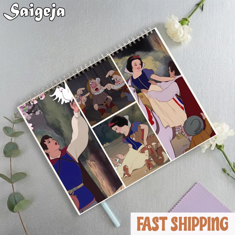 Snow White 2026 Wall Calendar - Disney Princess Decor - Kid Room Decor ...