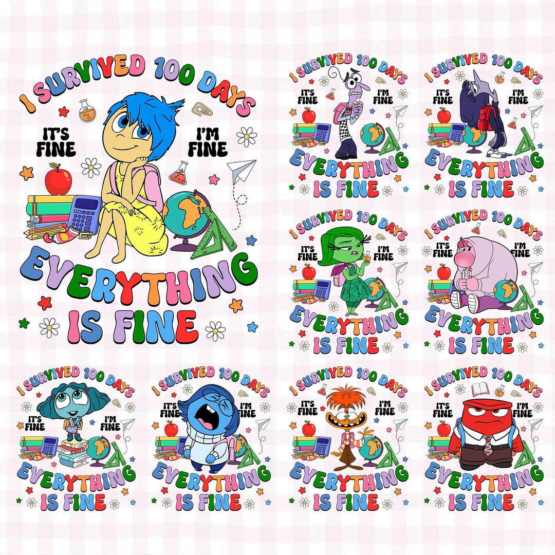 9 Pngs I Survived 100 Days of School, Cartoon School Png, 100 Days of ...