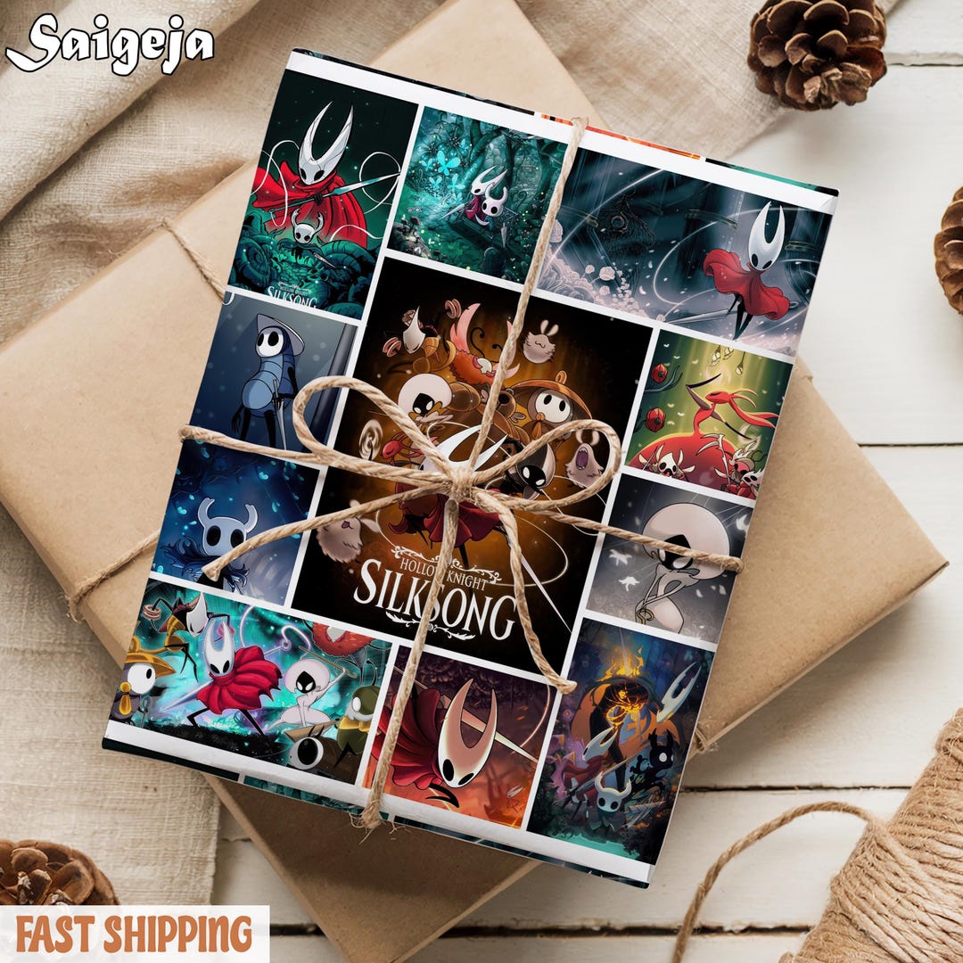 Hollow Knight Christmas Winter Wrap Featuring Knight Hornet and Grubs ...