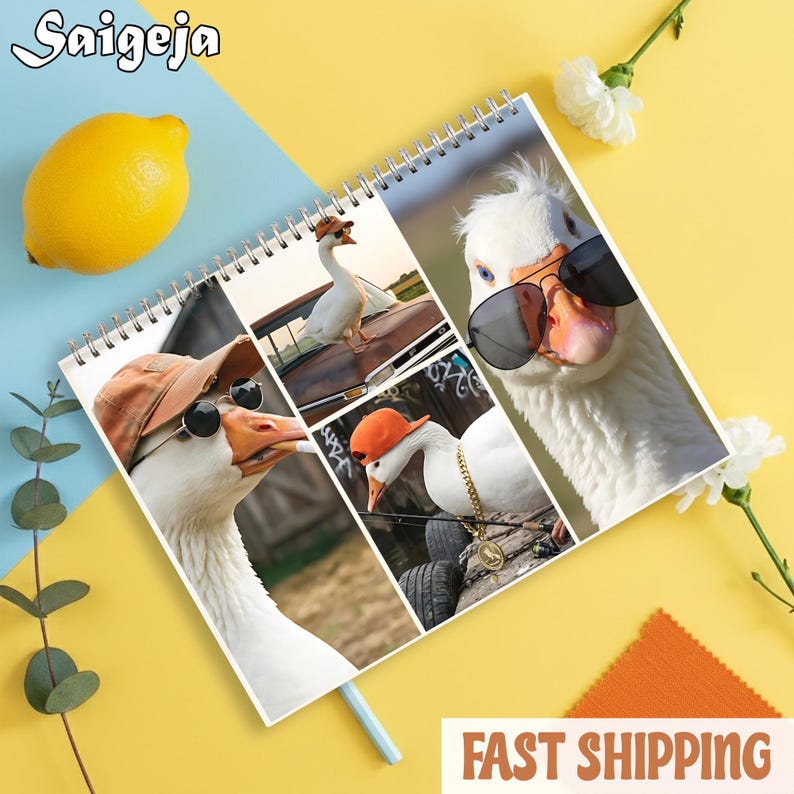 Peak Relaxation Goose Calendar 2026, Goose Meme Calendar, Gooses Lovers ...