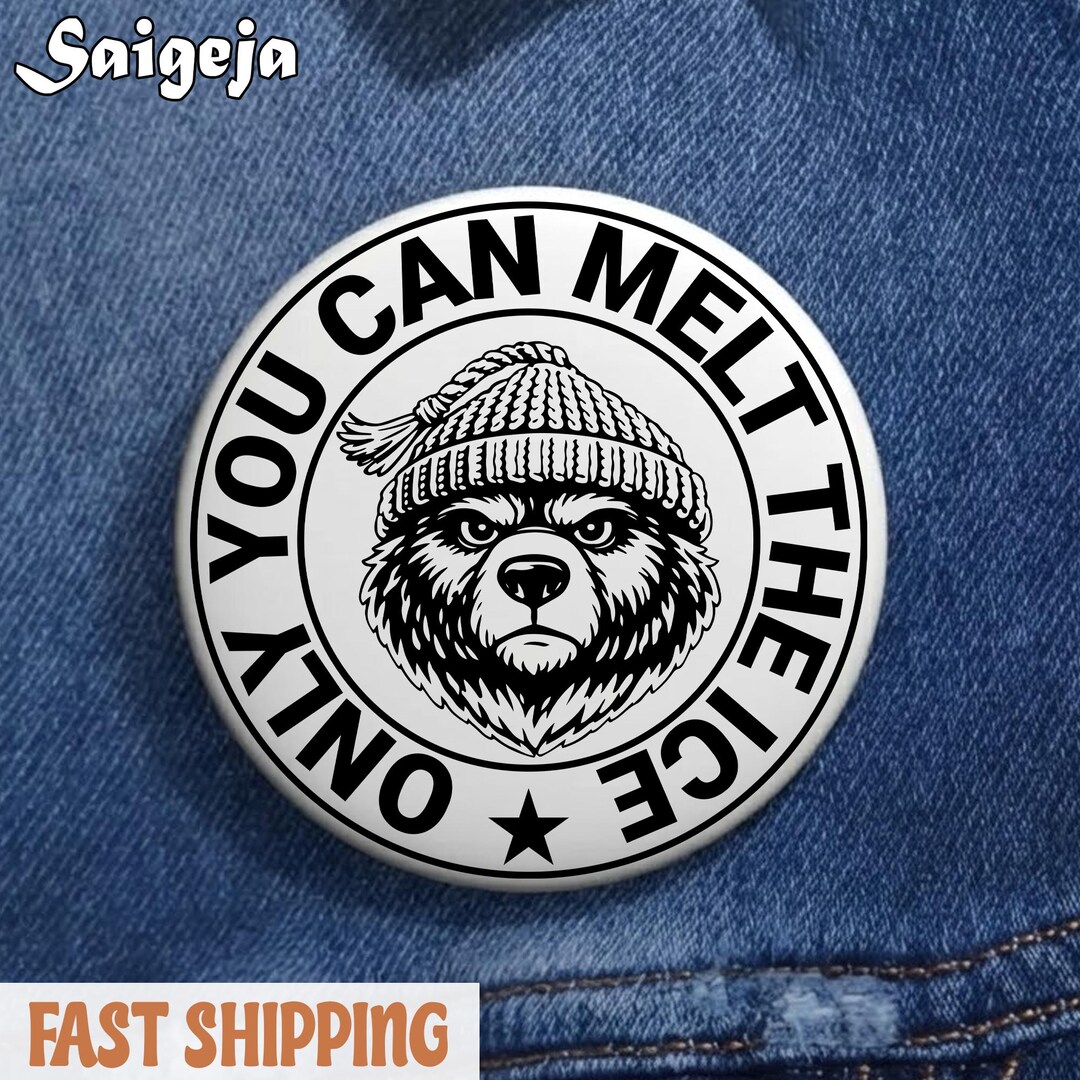 Resist Bear Button, Protest Pin, No Ice Pin, Resistance, Activist ...