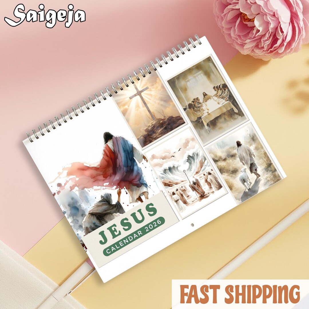 2026 Christian Wall Calendar | Jesus Art Calendar | Christian Calender ...