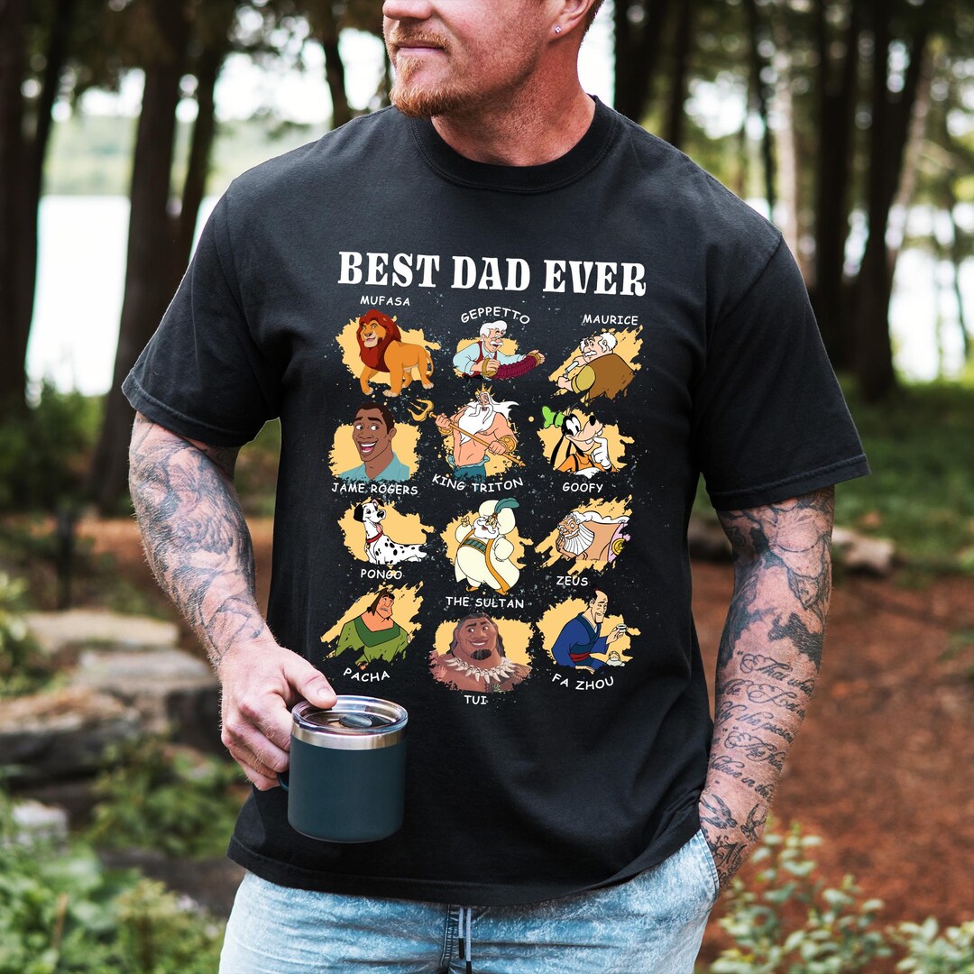 Best Dad Ever Disney Characters PNG, Father's Day Png, Daddy Png, Dad ...