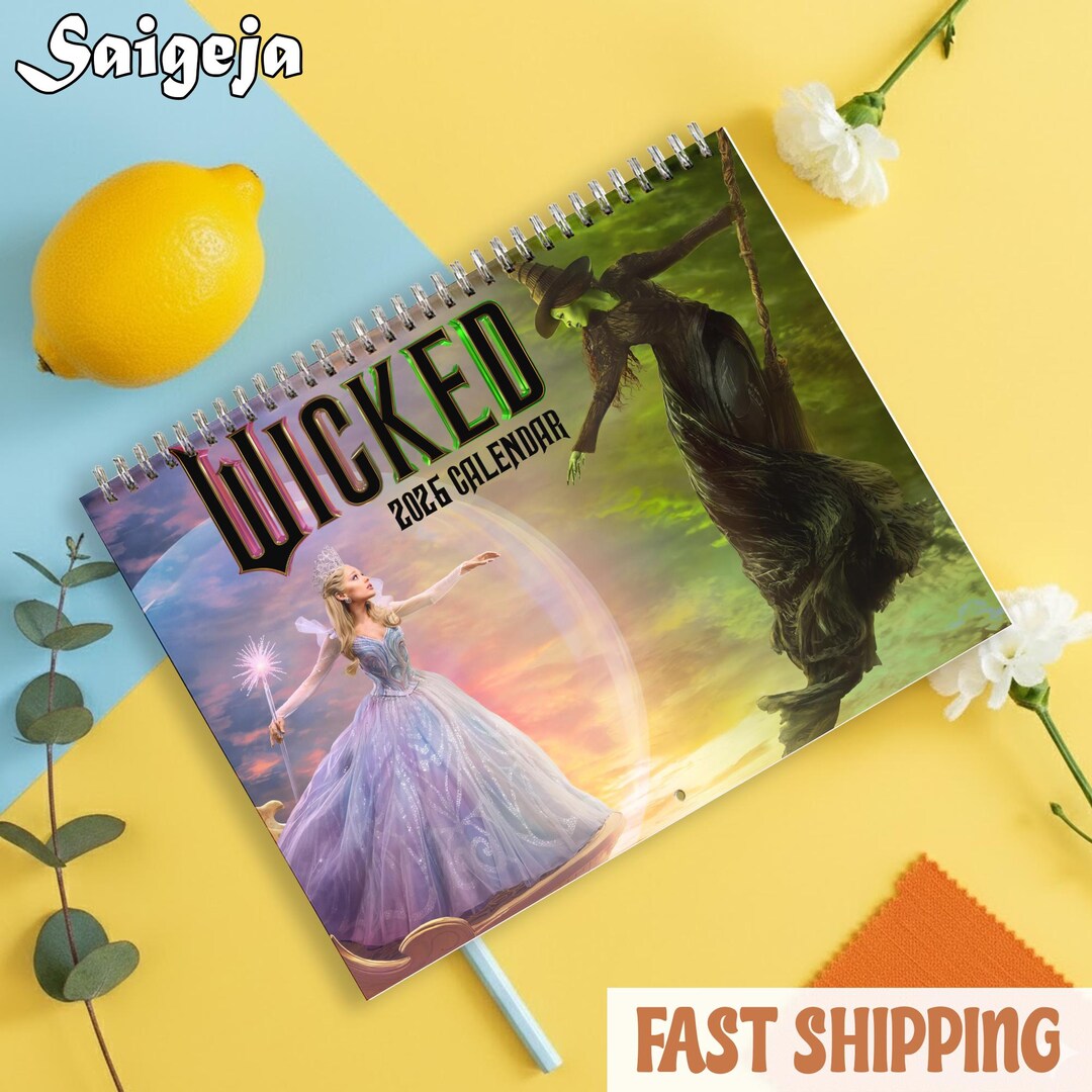 Wicked 2026 Calendar, for Good Wicked Wall Calendar, Magical Wall Decor ...