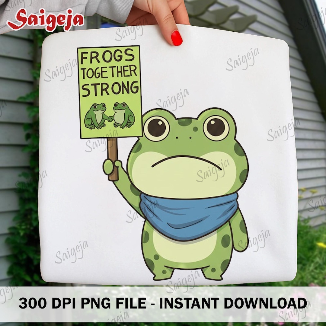 Grenouilles Ensemble Strong PNG, Portland Frog De Protestation PNG ...