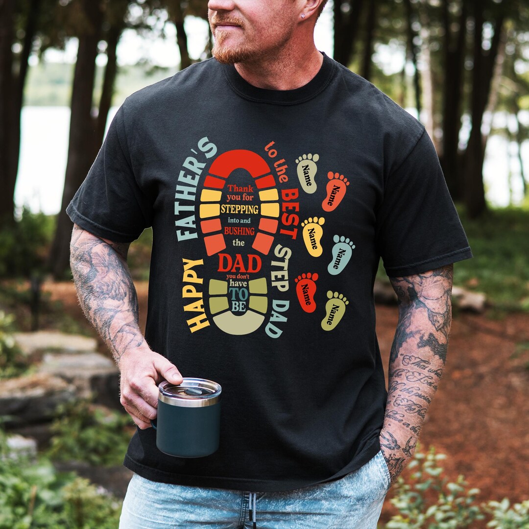 Personalized Happy Fathers to the Best Step Dad Png, Father's Day Png ...