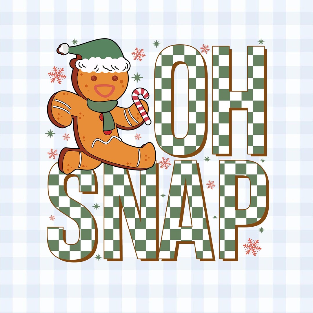 Christmas Gingerbread Oh Snap Png, Cute Christmas, Funny Christmas ...