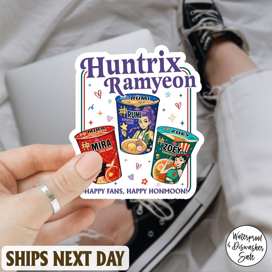 Hun.trix Ramyeon Sticker, K-pop Demon Hunter Sticker, Rumi, Jinu, De ...