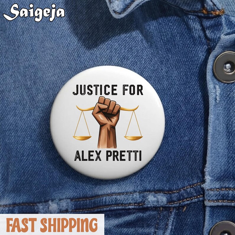 Gerechtigkeit für Alex Pretti Pin Button - Nurse Equality, Be Good ...