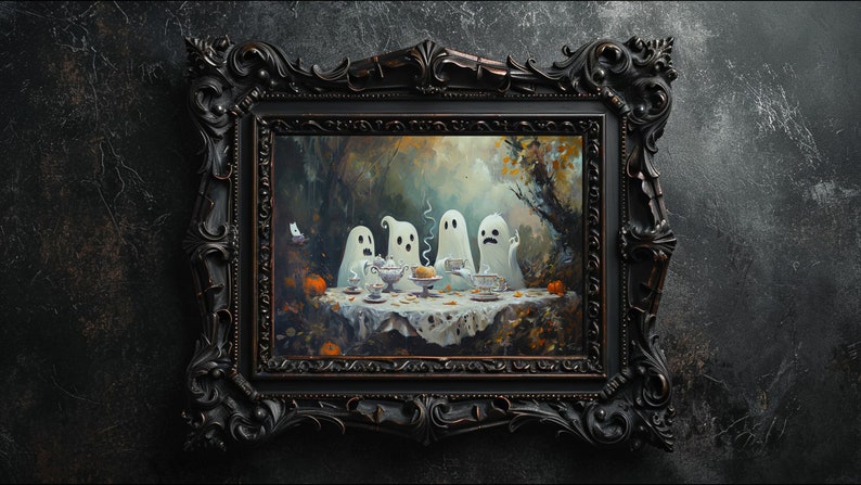 Haunted Tea Party, Cute Ghosts, Halloween Art, Tea Party, Halloween ...