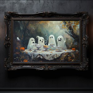 Haunted Tea Party, Cute Ghosts, Halloween Art, Tea Party, Halloween ...