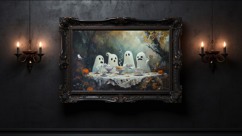 Haunted Tea Party, Cute Ghosts, Halloween Art, Tea Party, Halloween ...