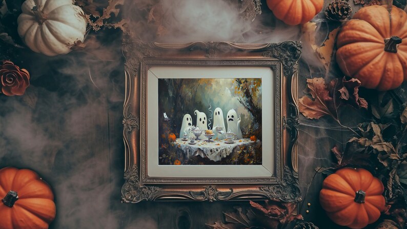 Haunted Tea Party, Cute Ghosts, Halloween Art, Tea Party, Halloween ...