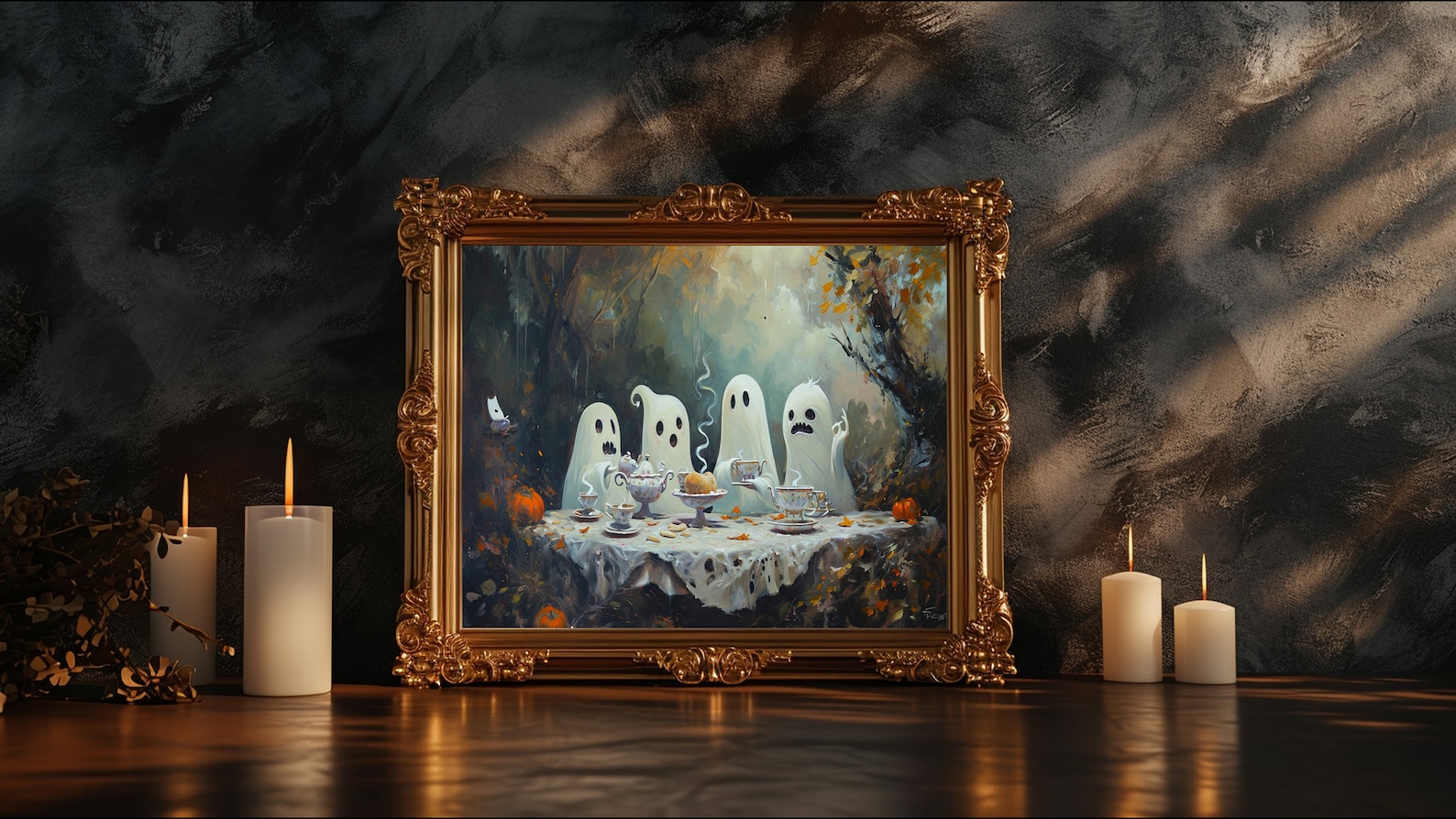 Haunted Tea Party, Cute Ghosts, Halloween Art, Tea Party, Halloween ...