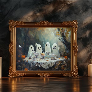 Haunted Tea Party, Cute Ghosts, Halloween Art, Tea Party, Halloween ...