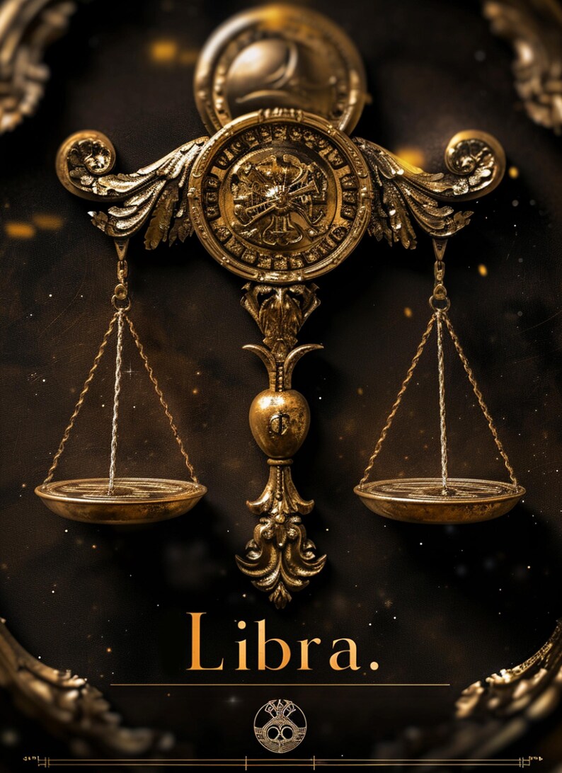 Libra; Air Sign, the Zodiacs, Zodiac Art Print, Wall Decor, Astrology ...