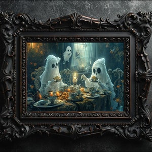 Haunted Tea Party, Cute Ghosts, Halloween Art, Tea Party, Halloween ...