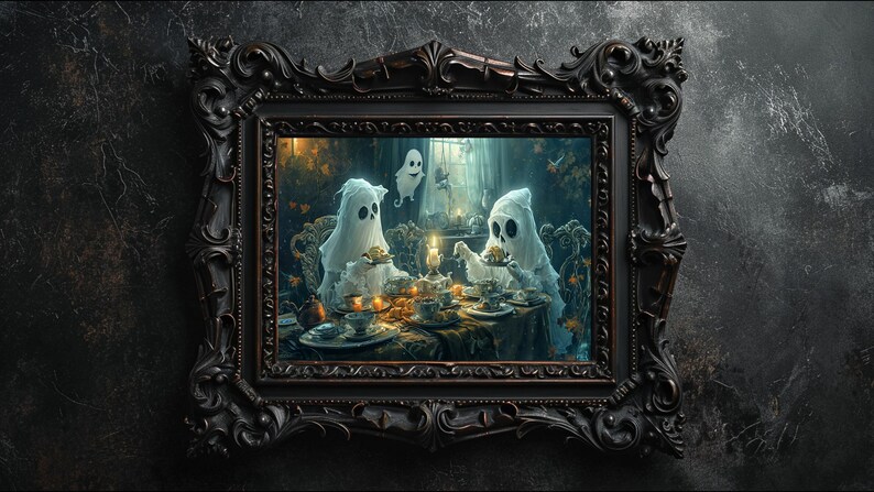 Haunted Tea Party, Cute Ghosts, Halloween Art, Tea Party, Halloween ...