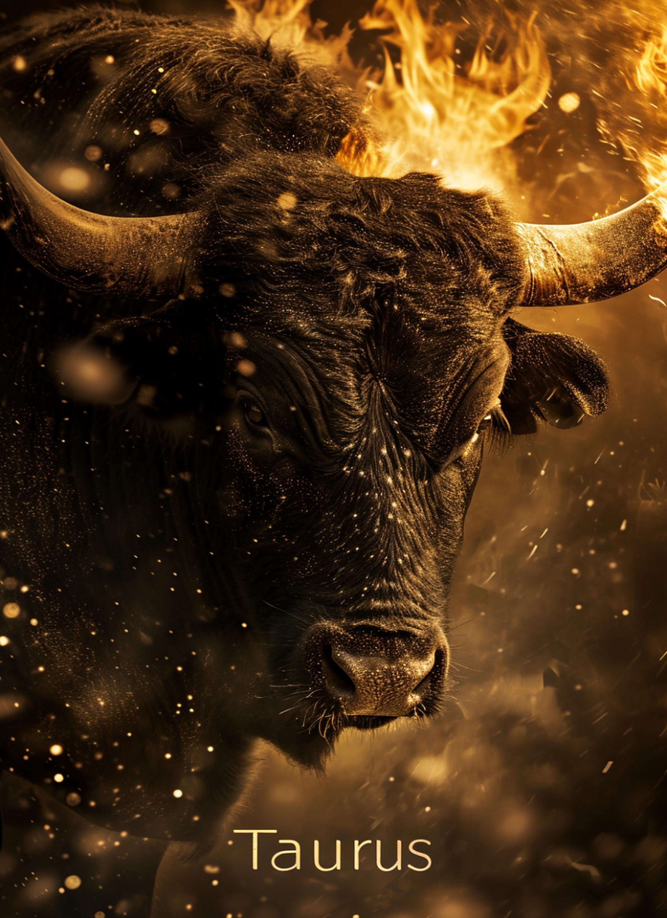 The Taurus; Earth Sign, the Zodiacs, Zodiac Art Print, Wall Decor ...