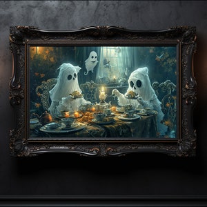 Haunted Tea Party, Cute Ghosts, Halloween Art, Tea Party, Halloween ...