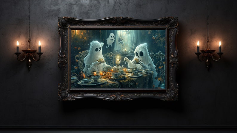 Haunted Tea Party, Cute Ghosts, Halloween Art, Tea Party, Halloween ...