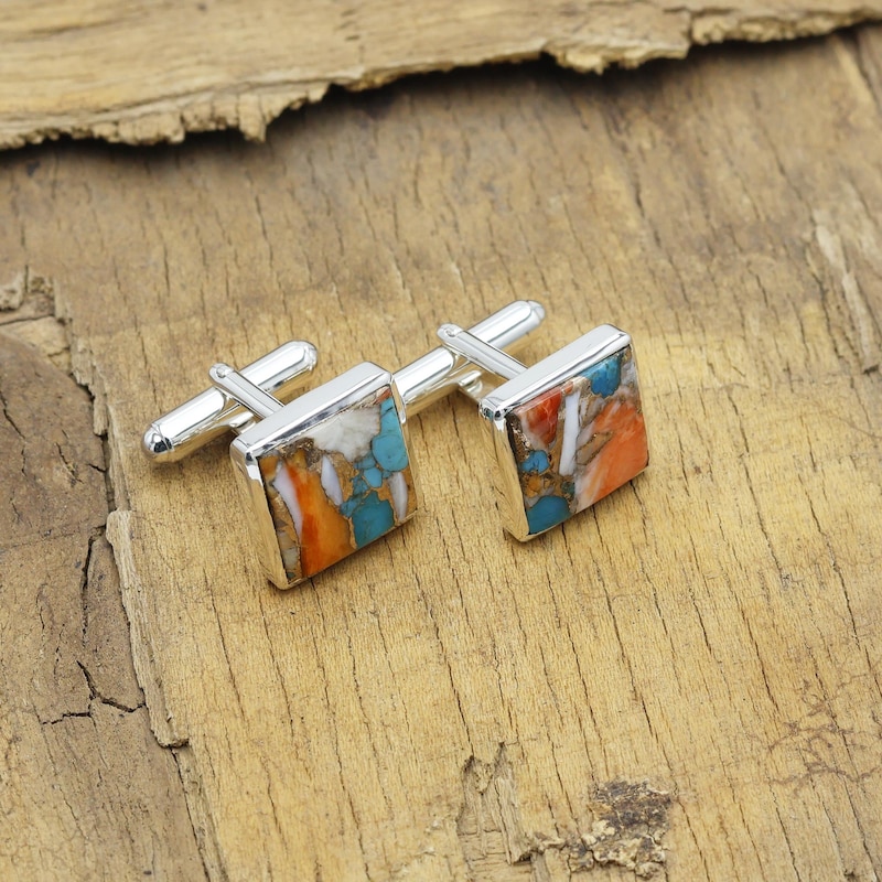 Gemstone Cufflinks - Etsy