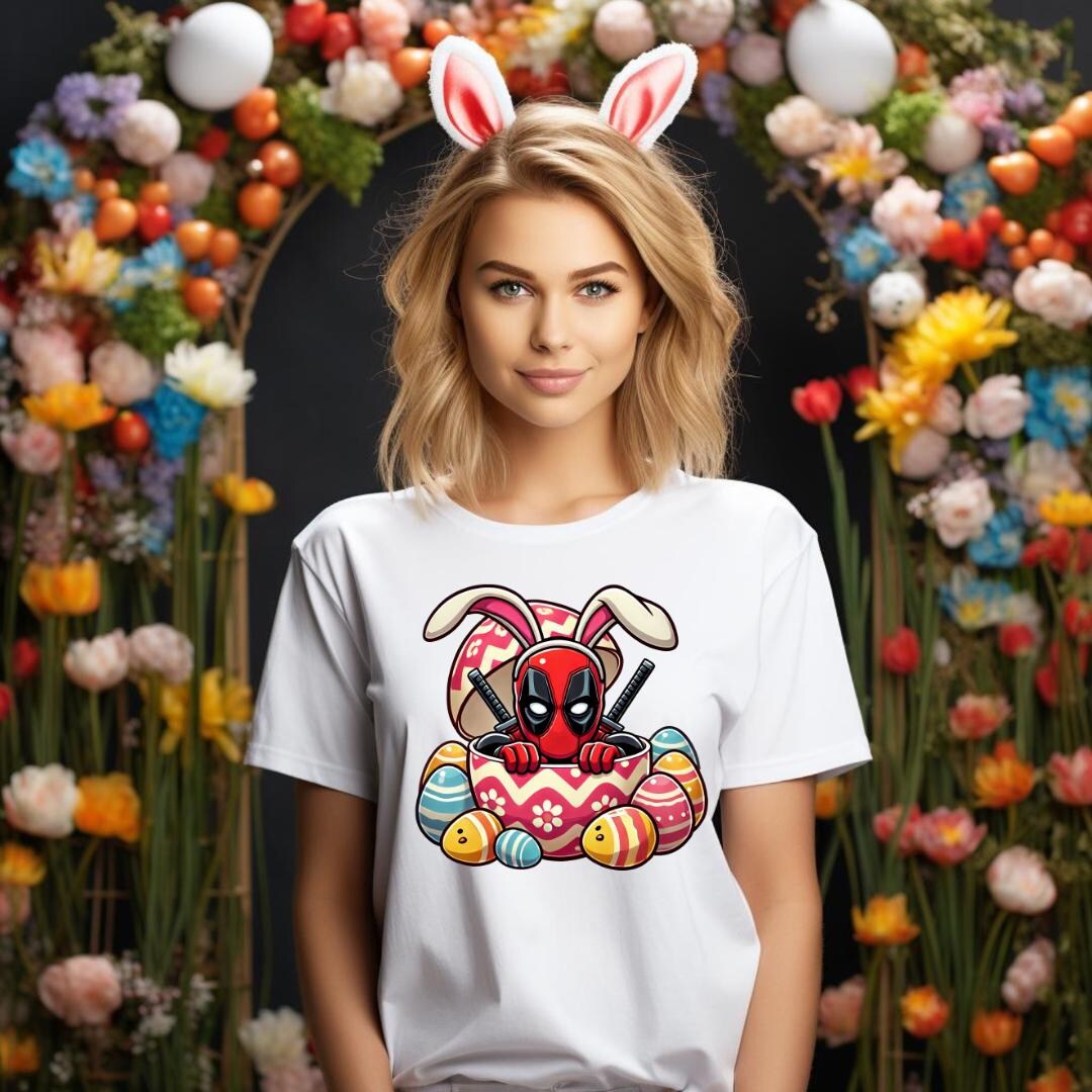 DEADPOOL EASTER SHIRT - Easter Bunny Ears Shirt, Easter Eggs Hunt Shirt ...