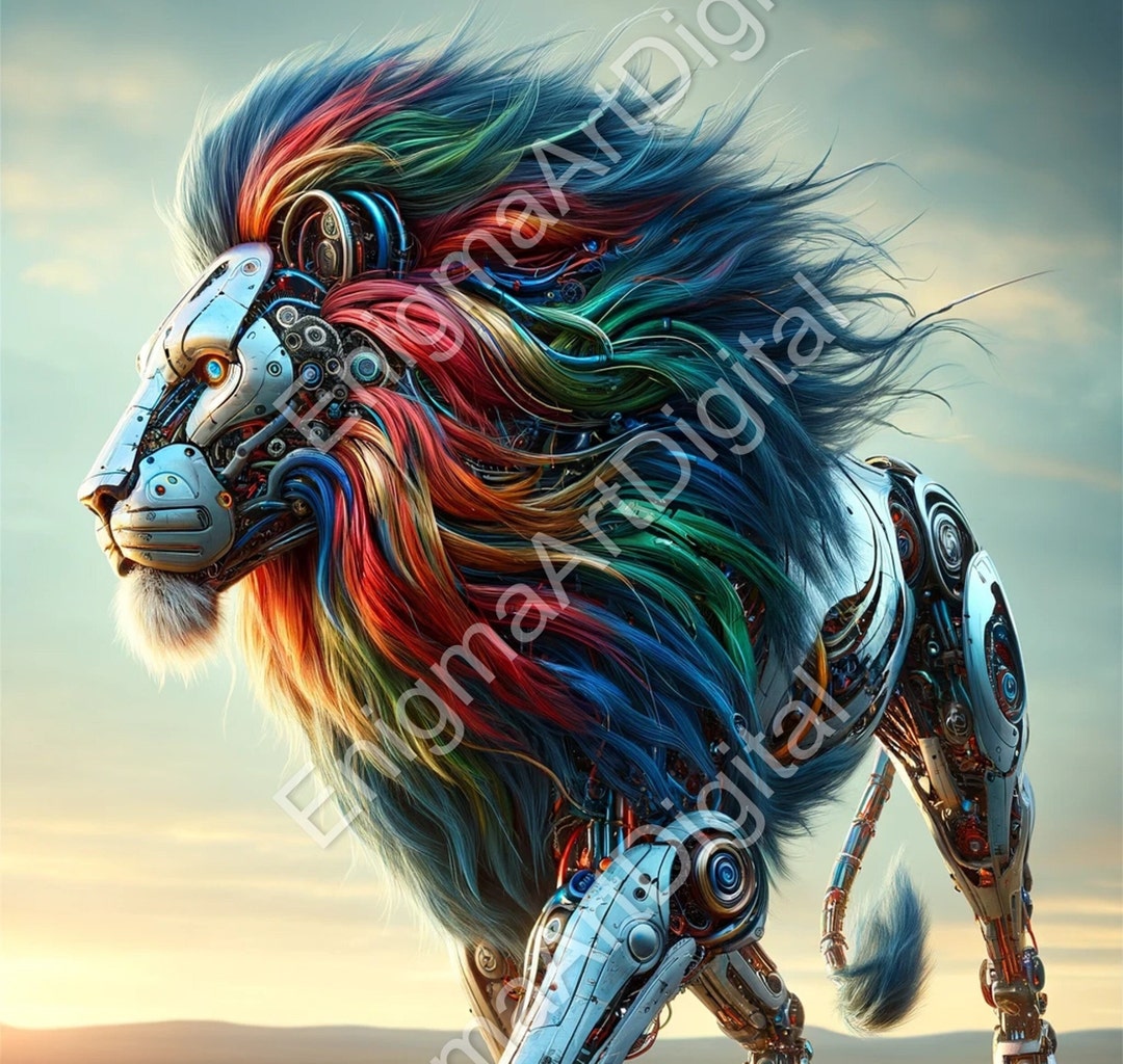 Mechanical Lion, Mechanical, Biomechanics, Fusion, Innovation, Digital ...