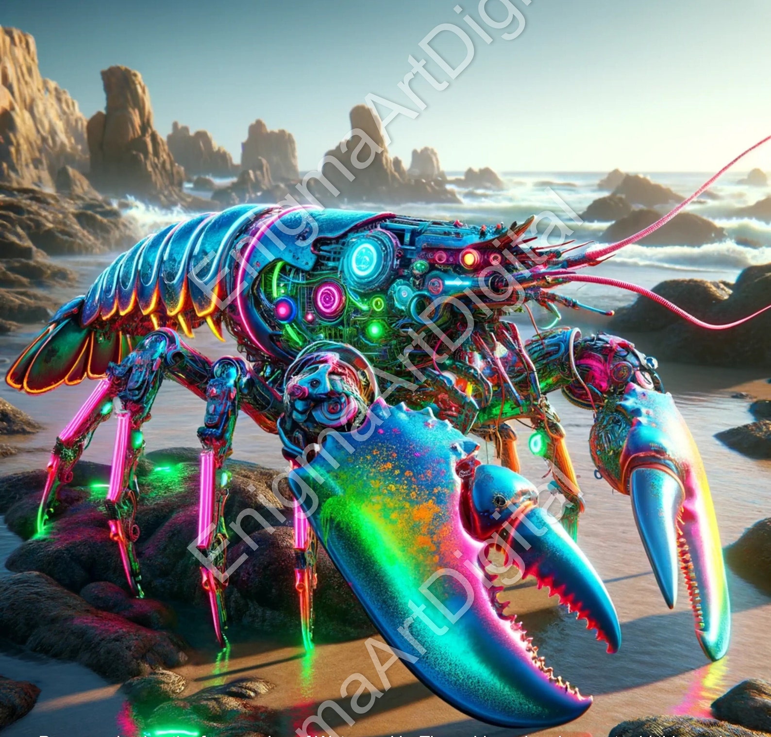 Mechanical Lobster, Biomechanics, Fusion, Innovation, Digital Paint ...