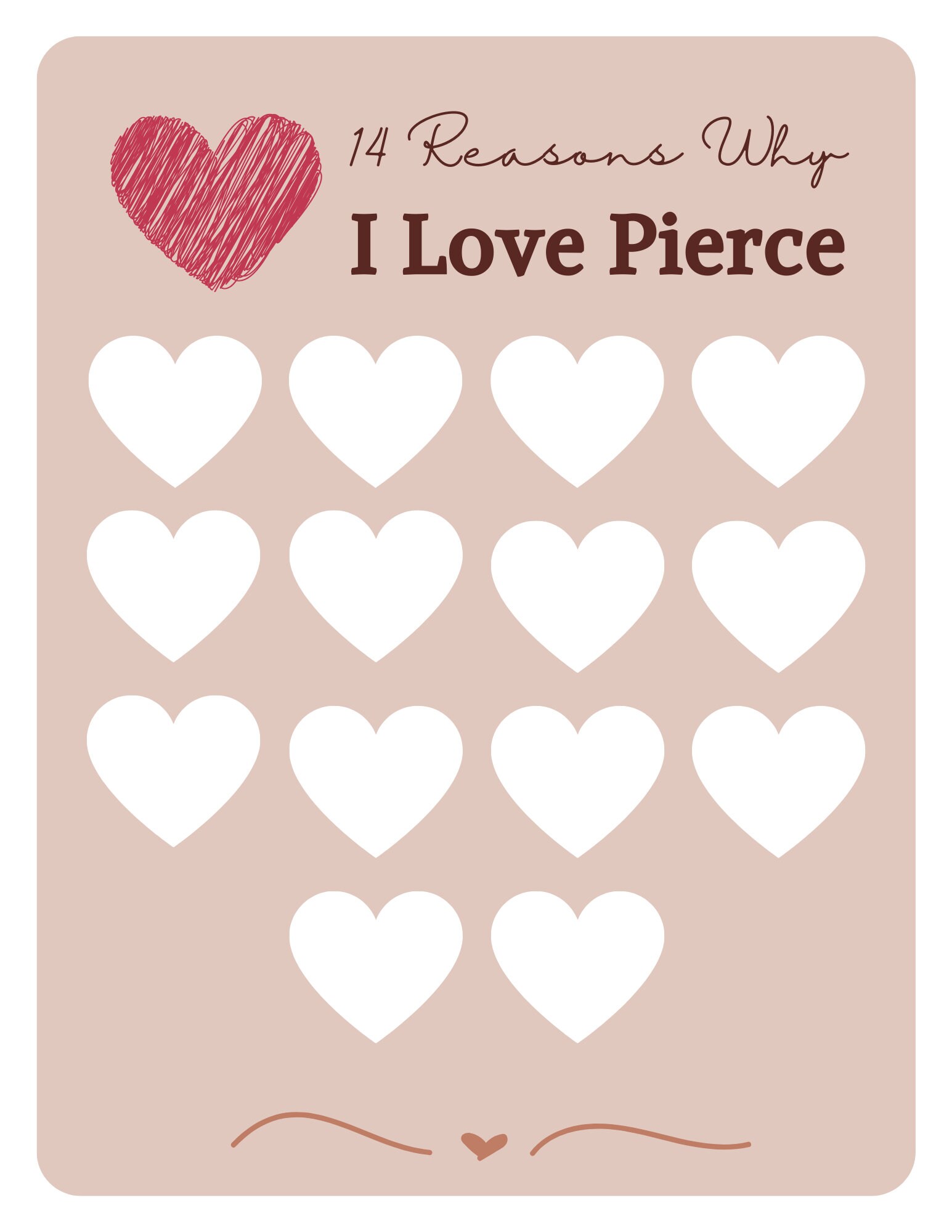 14 Reasons Why I Love You Sign - Etsy