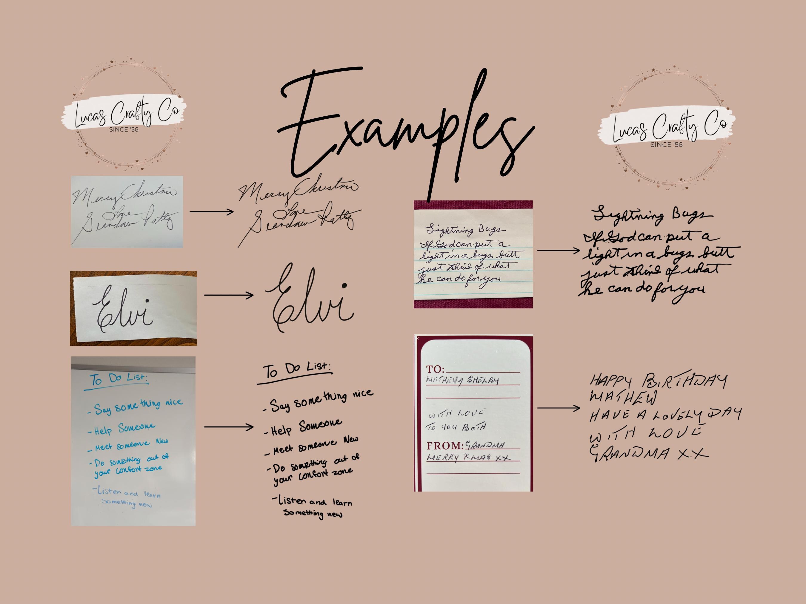 Custom Handwriting SVG PNG File, Loved Ones Handwriting SVG ...