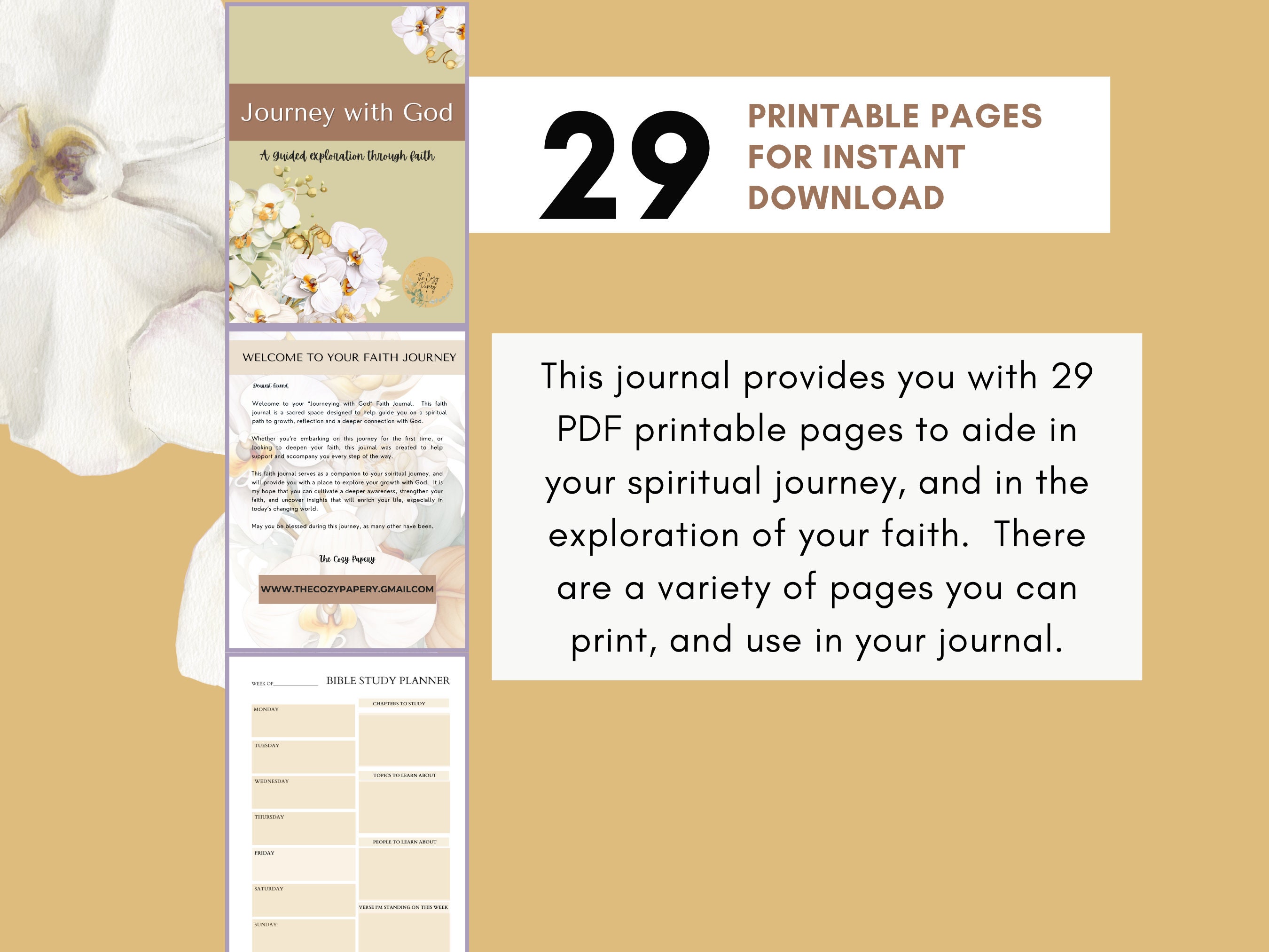 Orchid Florals Faith Journal: A Bible Journal to Help Guide You Through ...