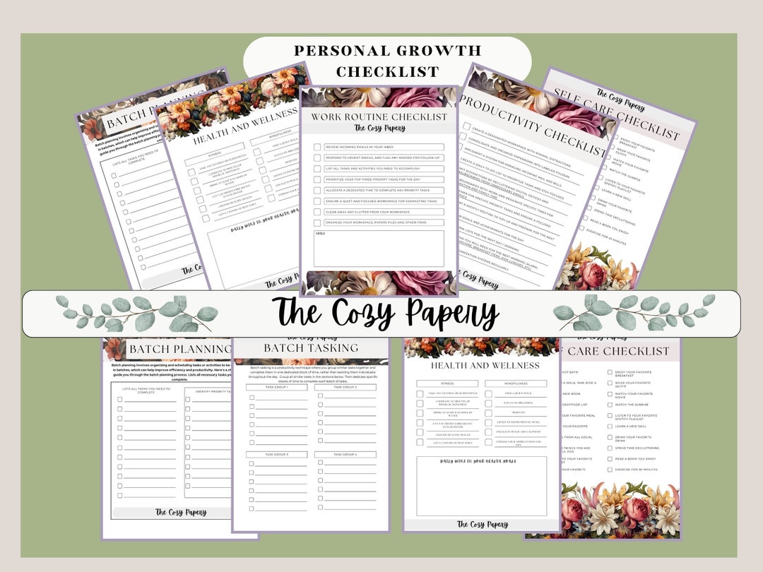 Personal Growth and Productivity Checklist. Organize Your Daily Routine ...