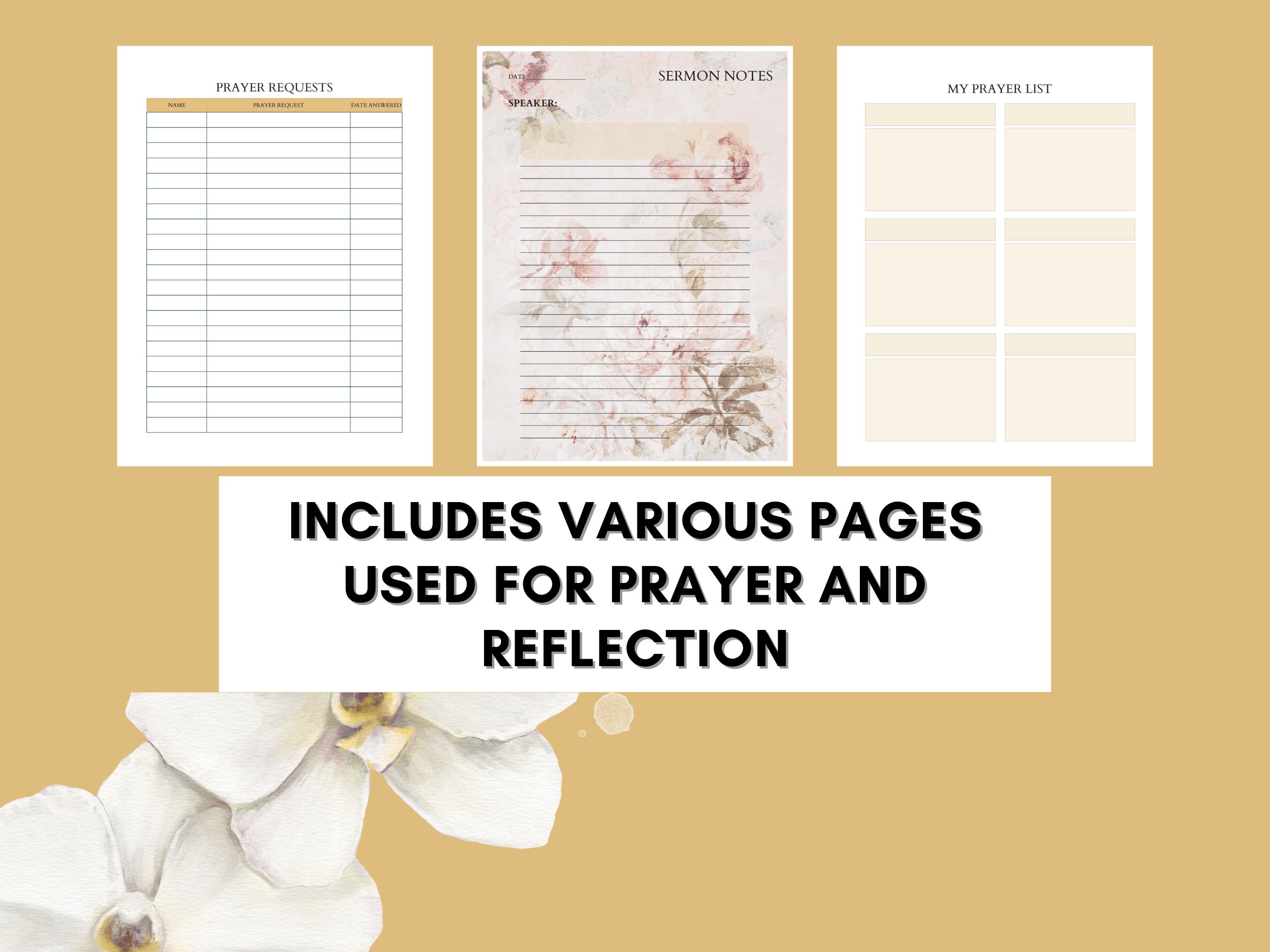 Orchid Florals Faith Journal: A Bible Journal to Help Guide You Through ...