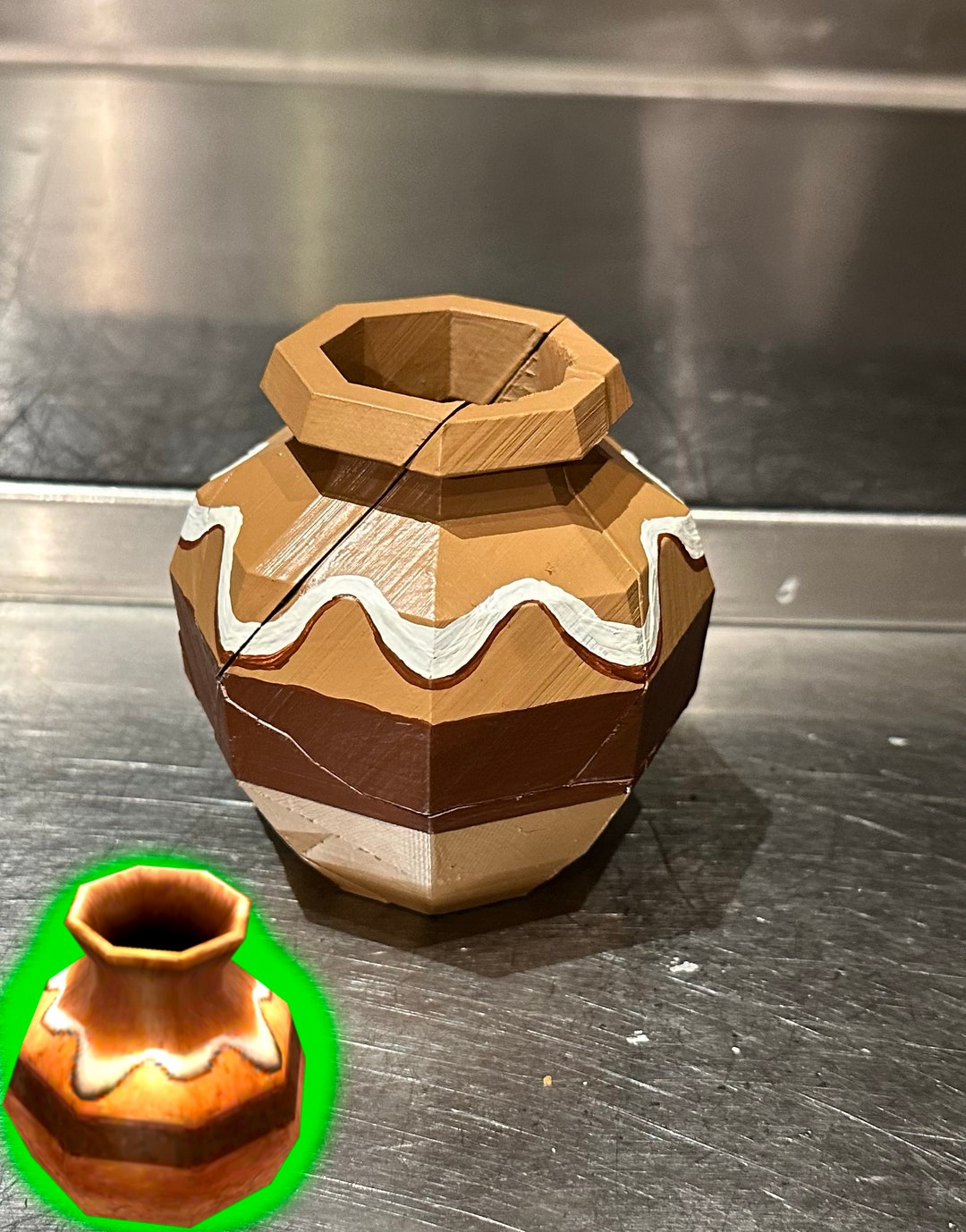 Hand Painted, Breakable Legend of Zelda Pot 3D Print With Rupees - Etsy