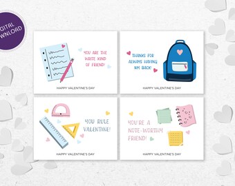 Printable Valentine's Day Cards, Classroom Valentine's Day Cards for ...