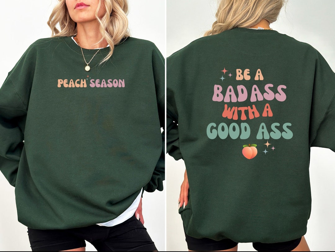 Peach Season, Gym Hoodie, Funny Gym Sweatshirt, Workout Sweater, Women ...