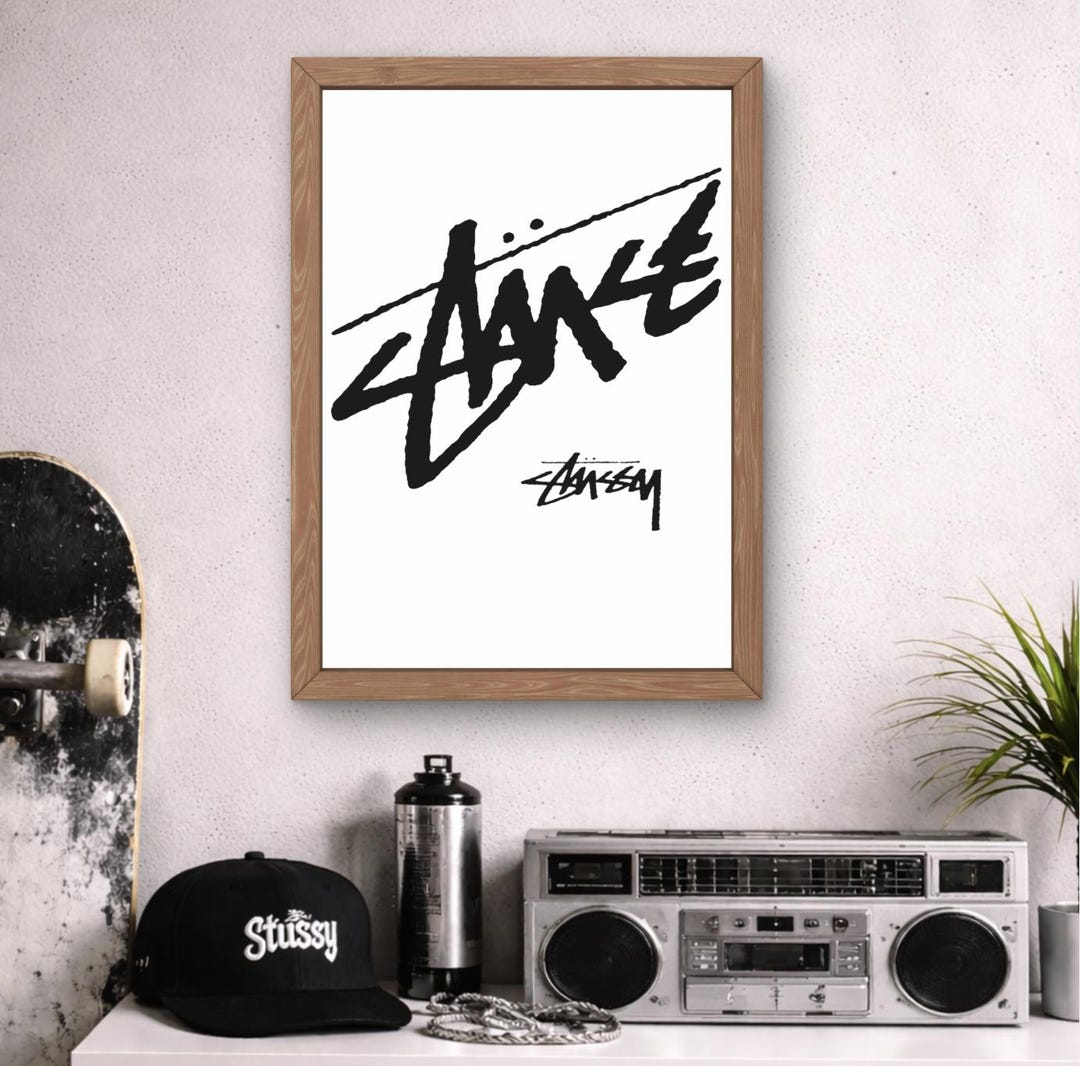 Stüssy Style Graffiti Typography Poster – Iconic Streetwear Wall Art - Etsy