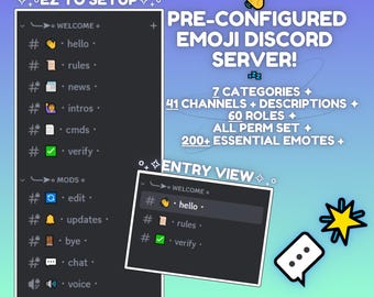 Pre-configured Ribbon Discord Server Template | for Streaming | Gaming ...
