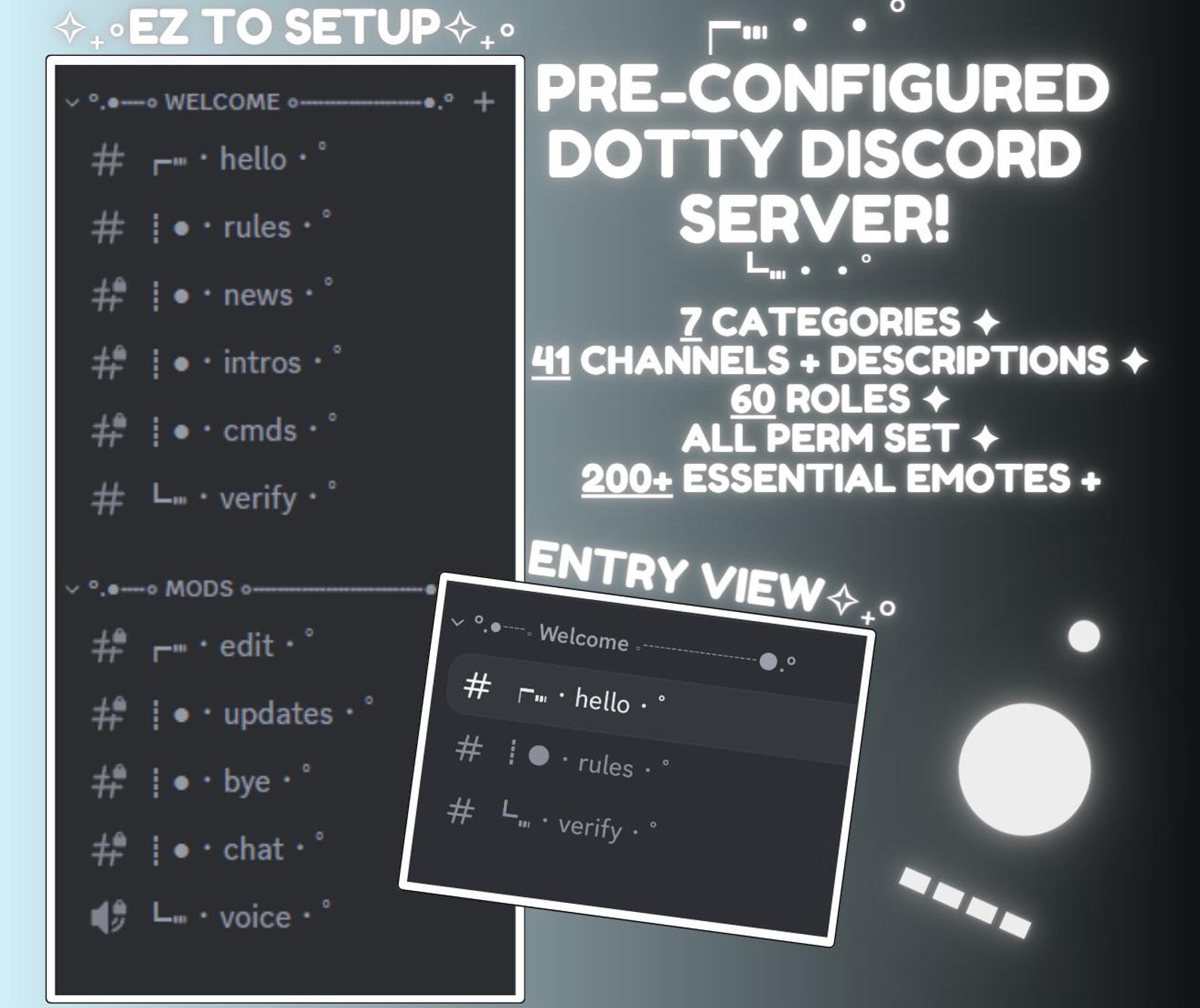 Pre-configured Dotty Discord Server Template | for Streaming | Gaming ...