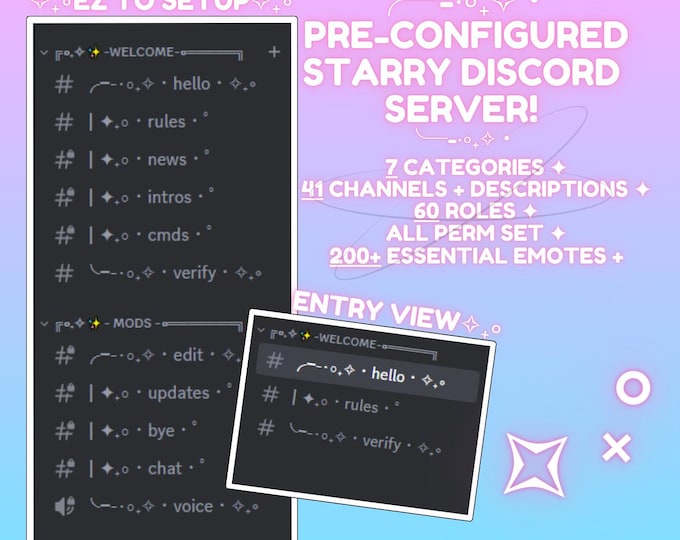Simplistic Streamer & Content Creator Discord Server Template - Great ...