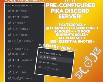 Pre-configured Ribbon Discord Server Template | for Streaming | Gaming ...