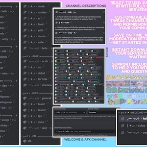 Pre-configured Starry Discord Server Template | for Streaming | Gaming ...