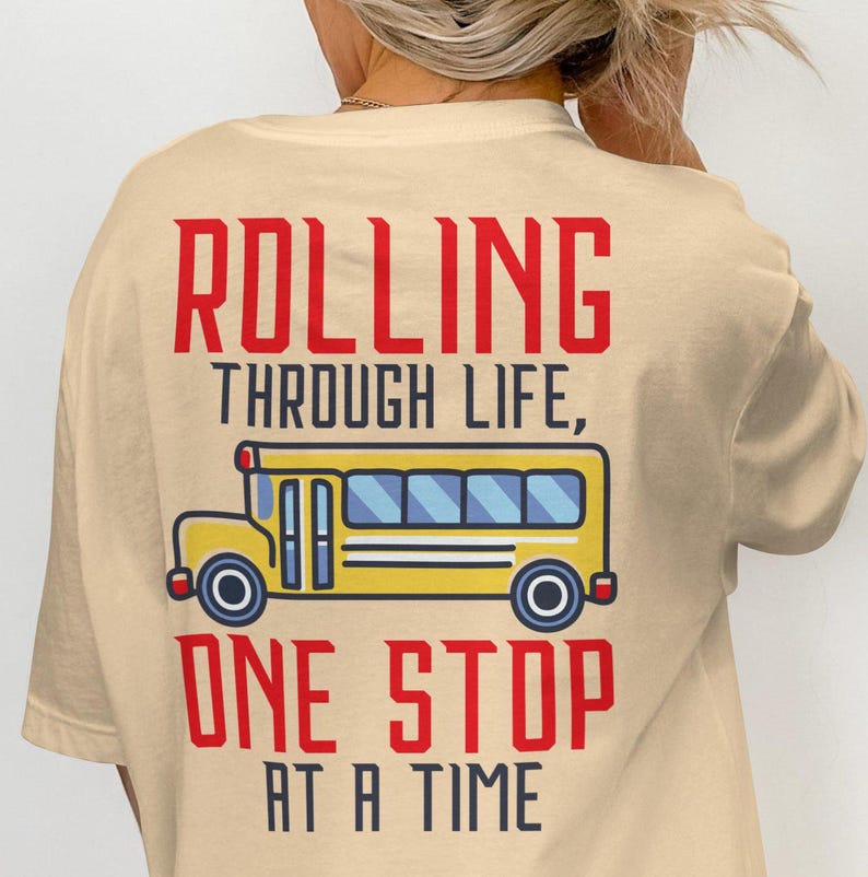 Custom School Bus T-shirt, Personalized Name Shirt, Driver Appreciation ...