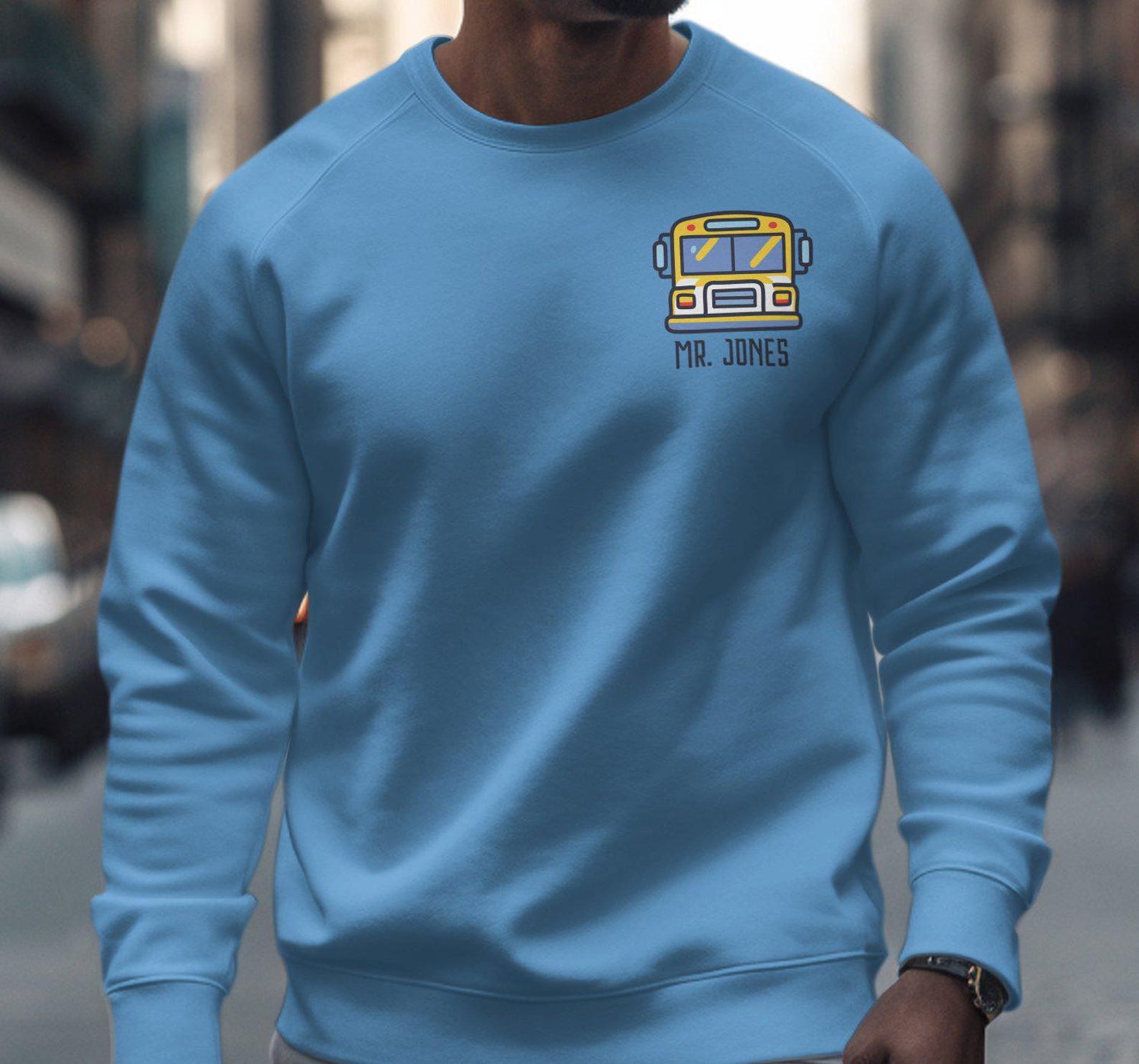 Custom School Bus Driver Sweatshirt, Personalized Bus Driver Sweatshirt ...