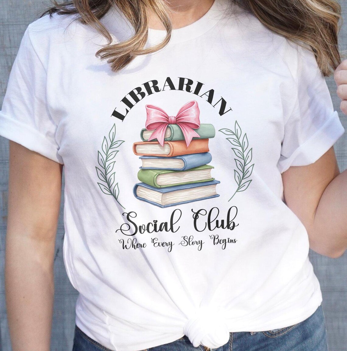 Librarian Social Club T-shirt, Back to School, Where Every Story Begins ...