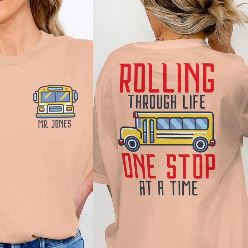 Custom School Bus Driver T-shirt: Personalized Appreciation Gift - Etsy