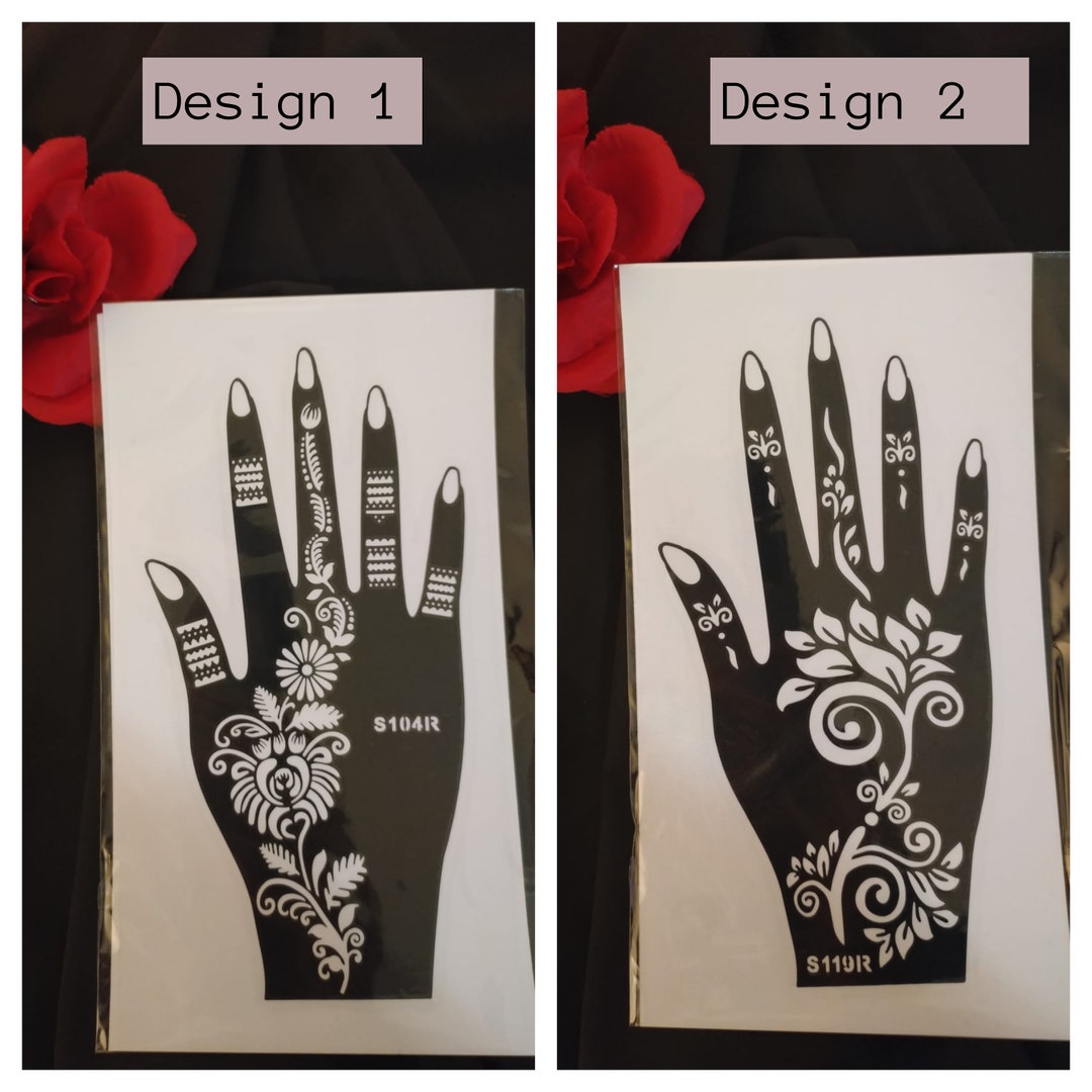 Henna Stencil / Beautiful Designs / Hand and Body Art - Etsy